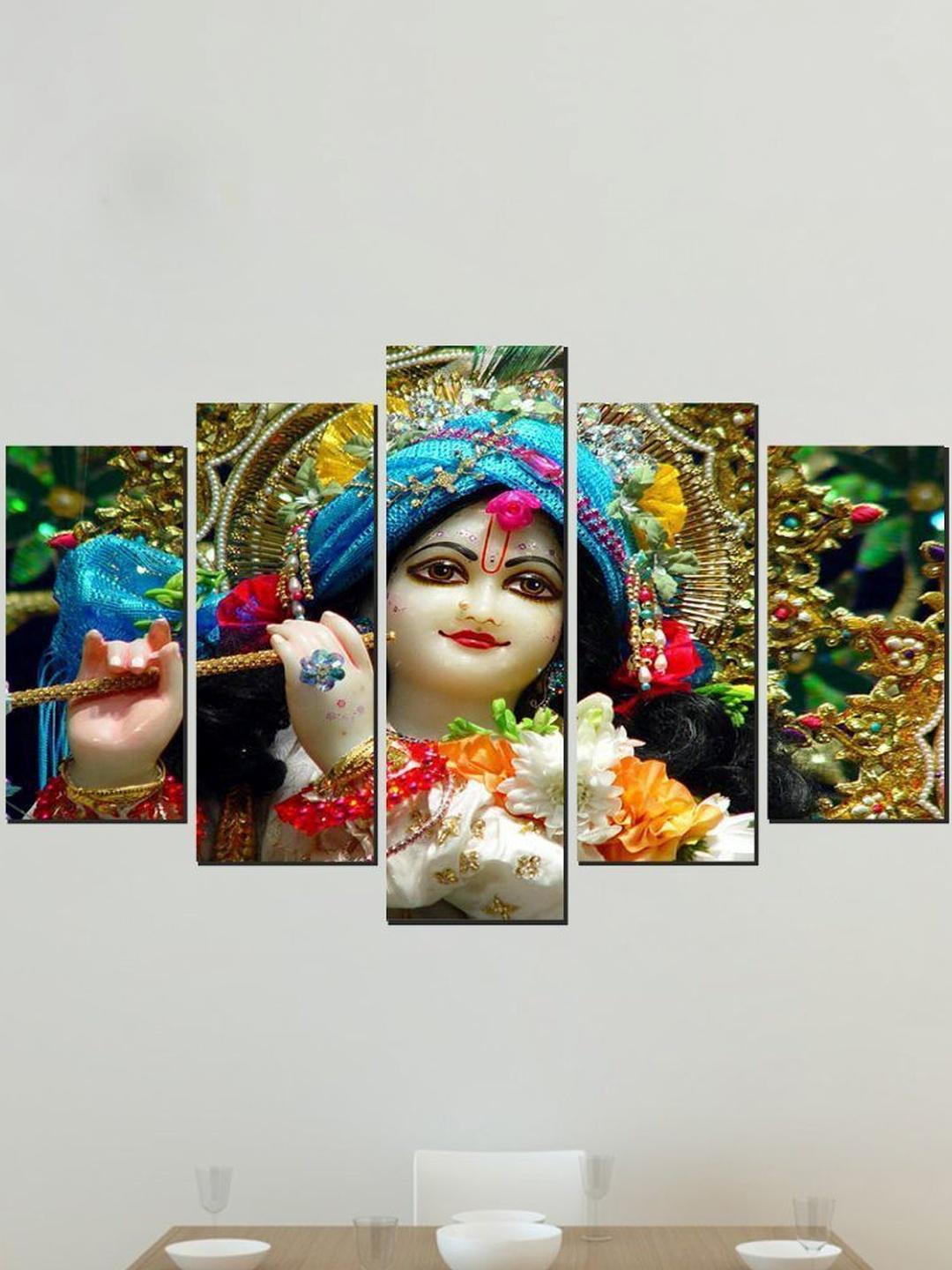 Buy Sai Designs 5 Pcs Blue & Green Printed Self Adhesive Wall Stickers ...