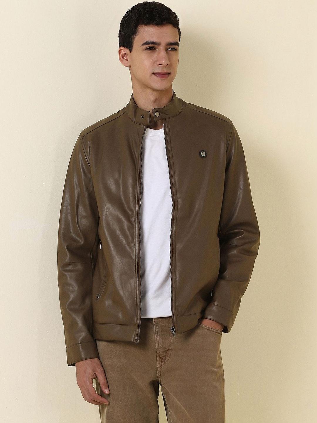 Buy Allen Solly Men Leather Jacket - Jackets for Men 38579443 | Myntra
