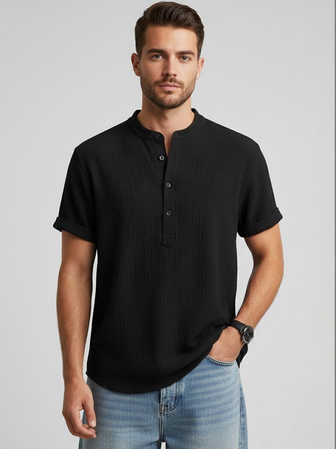 Buy WEBRIC Men Henley Neck Solid T Shirt - Tshirts for Men 38581733 ...