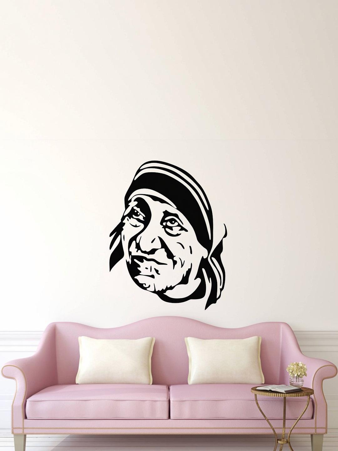 Buy LANSTICK Black Annai Therasha Printed Self Adhesive & Durable Wall ...