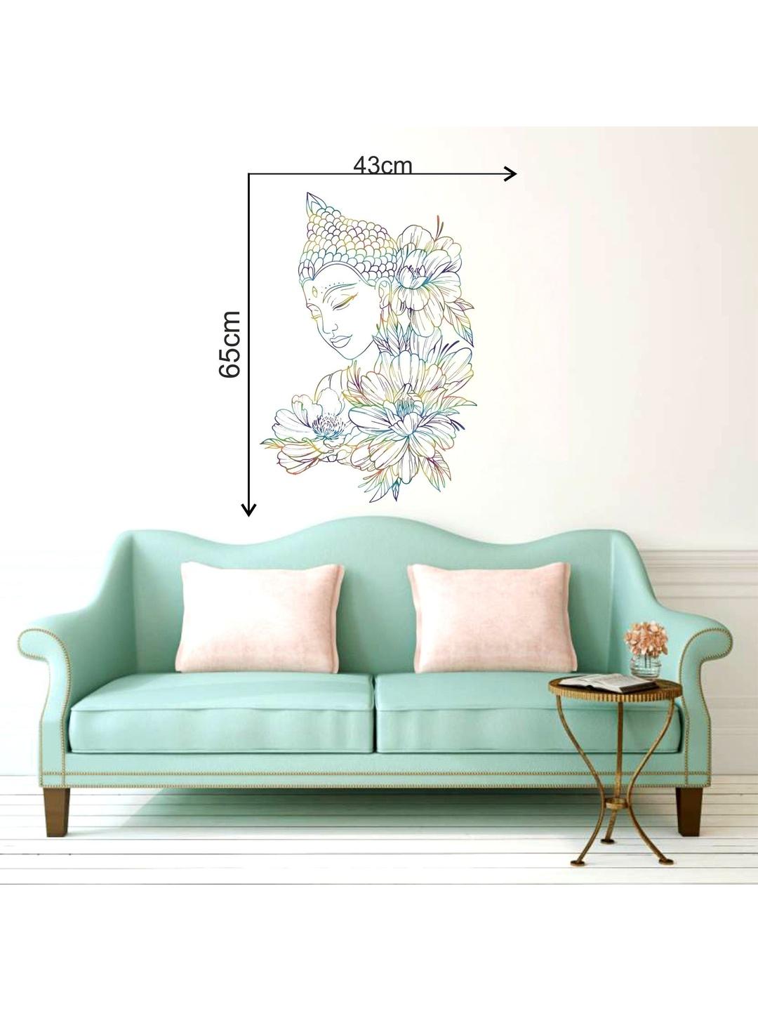 Buy Sai Designs Black BuddhaPrinted Self Adhesive Wall Stickers ...