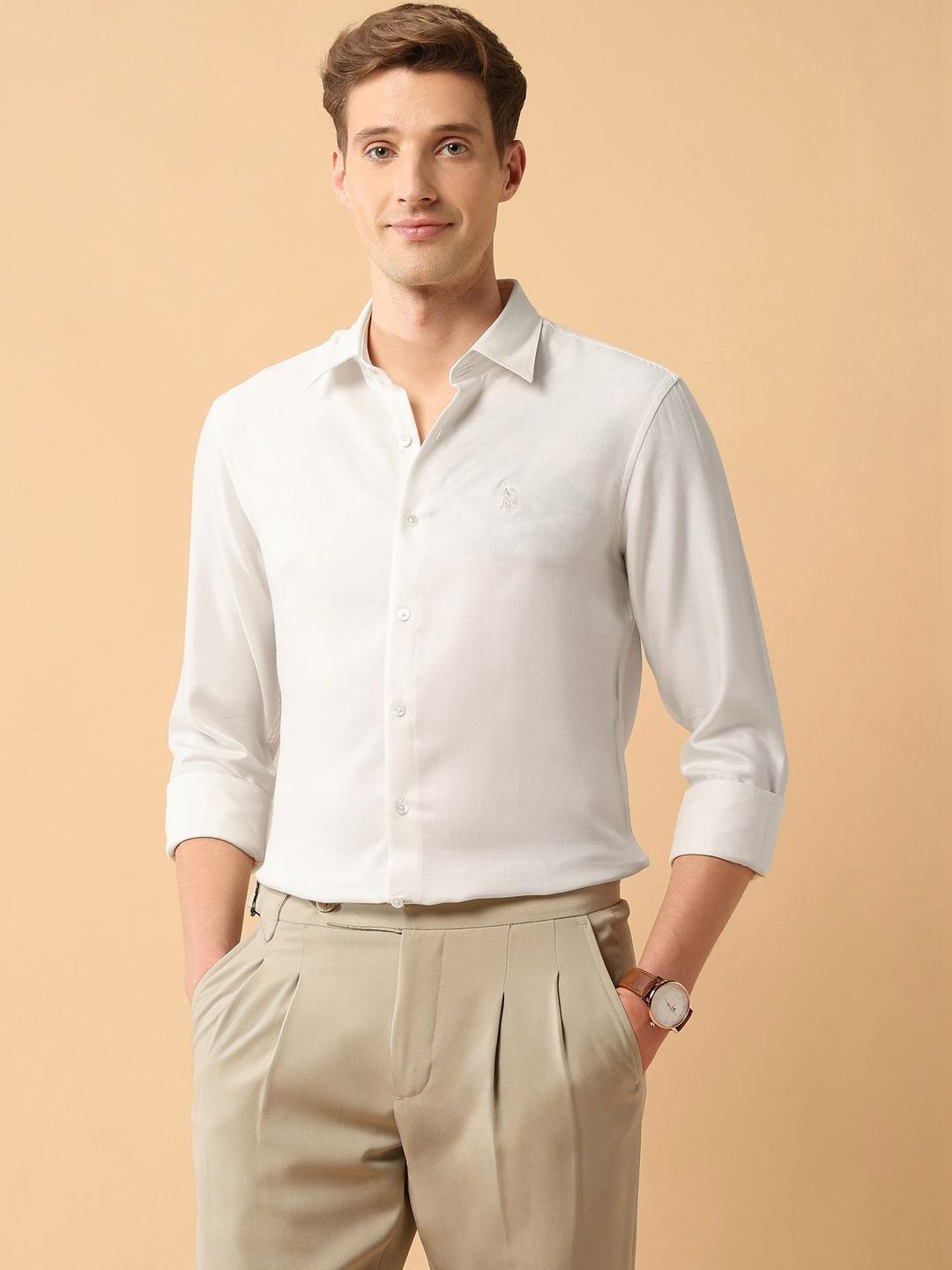 Buy U.S. Polo Assn. Men Tailored Fit Formal Shirt - Shirts for Men ...