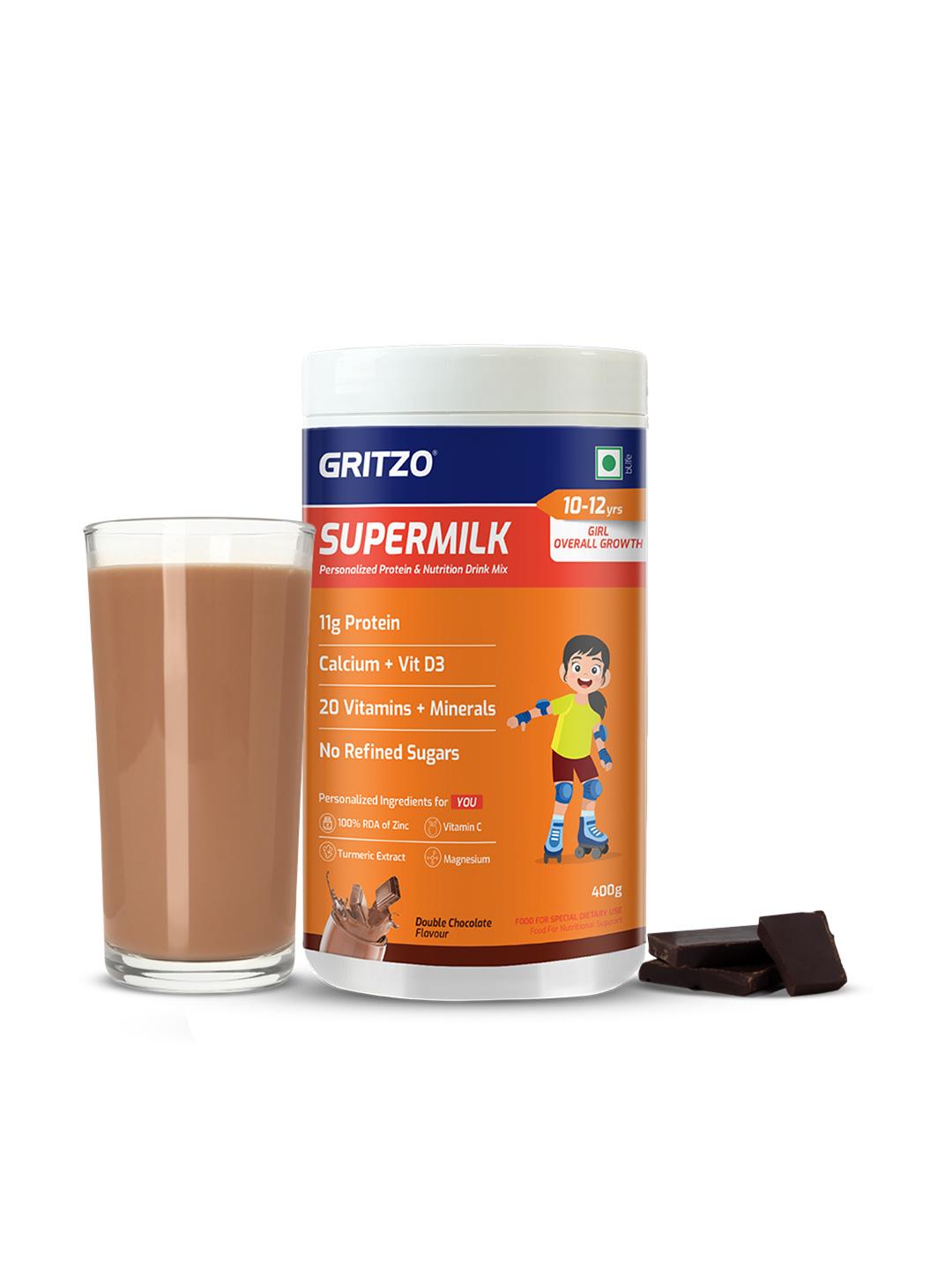 Buy Gritzo Kids SuperMilk Height Proteins 400g Double Chocolate ...