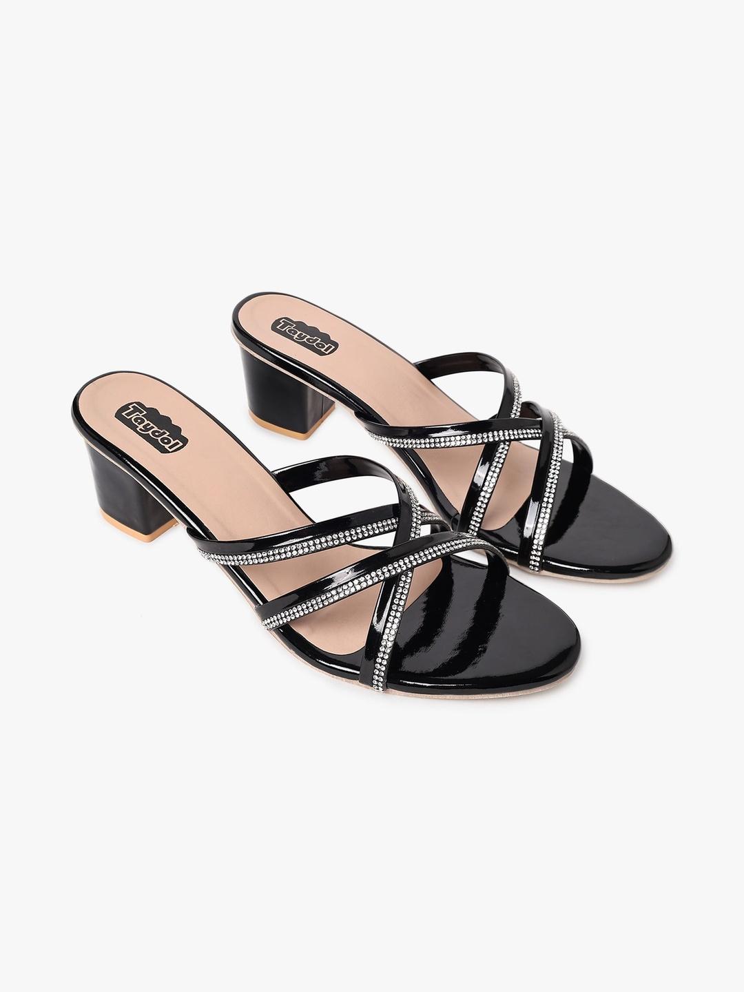 Buy TAYDOL Textured Party Block Sandals - Heels for Women 38598994 | Myntra