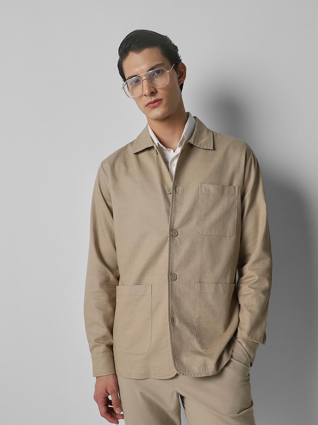 Buy Mufti Spread Collar Cotton Tailored Jacket - Jackets for Men ...