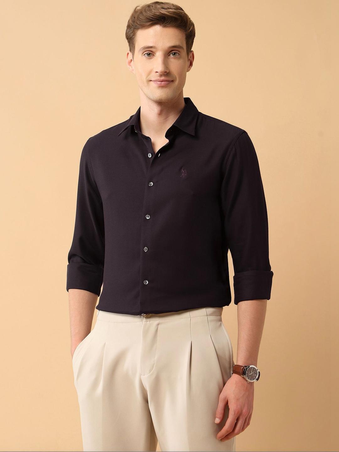 Buy U.S. Polo Assn. Men Tailored Fit Formal Shirt - Shirts for Men ...