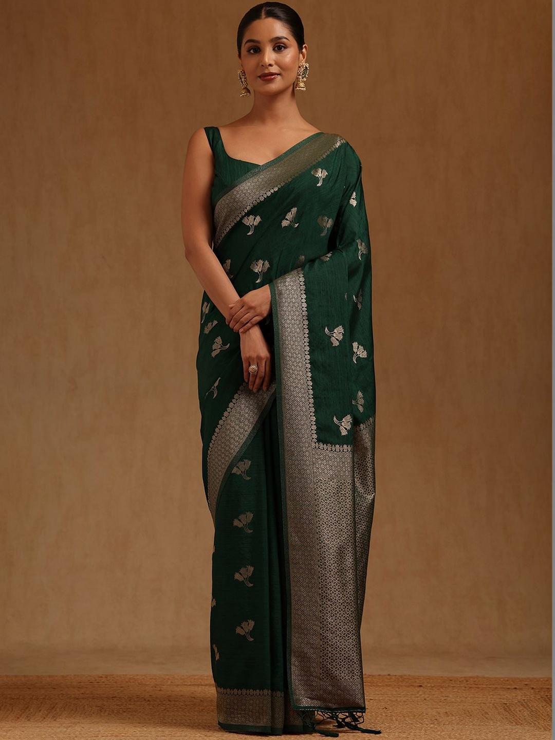 Buy Soch Woven Design Zari Silk Blend Handloom Saree - Sarees for Women ...