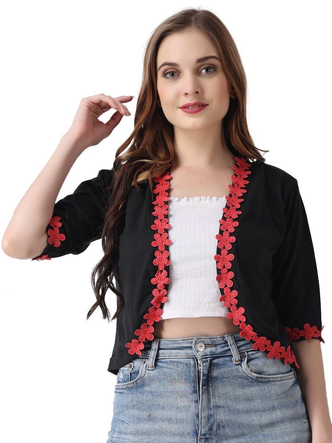 Buy AFFAIR Women Embellished Crop Shrug - Shrug for Women 38625228 | Myntra