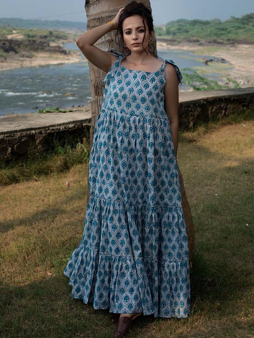 Buy Sonal Kabra Ethnic Motifs Print Maxi Dress - Dresses for Women ...