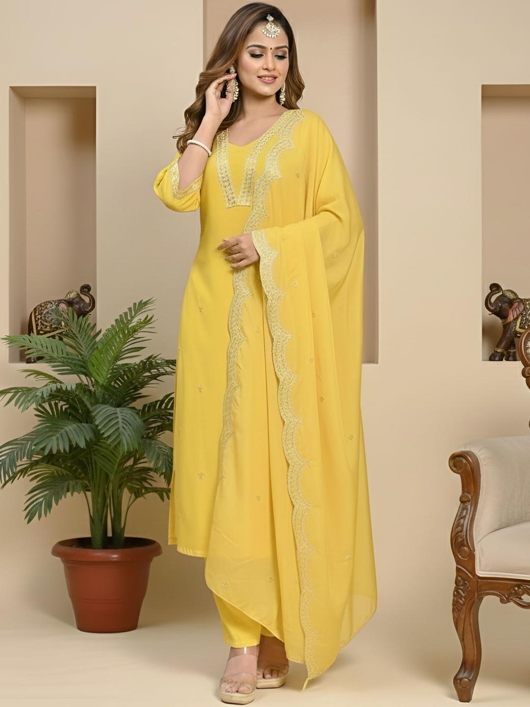 Buy KEIYONA Women Ethnic Motifs Embroidered Regular Thread Work Kurta ...
