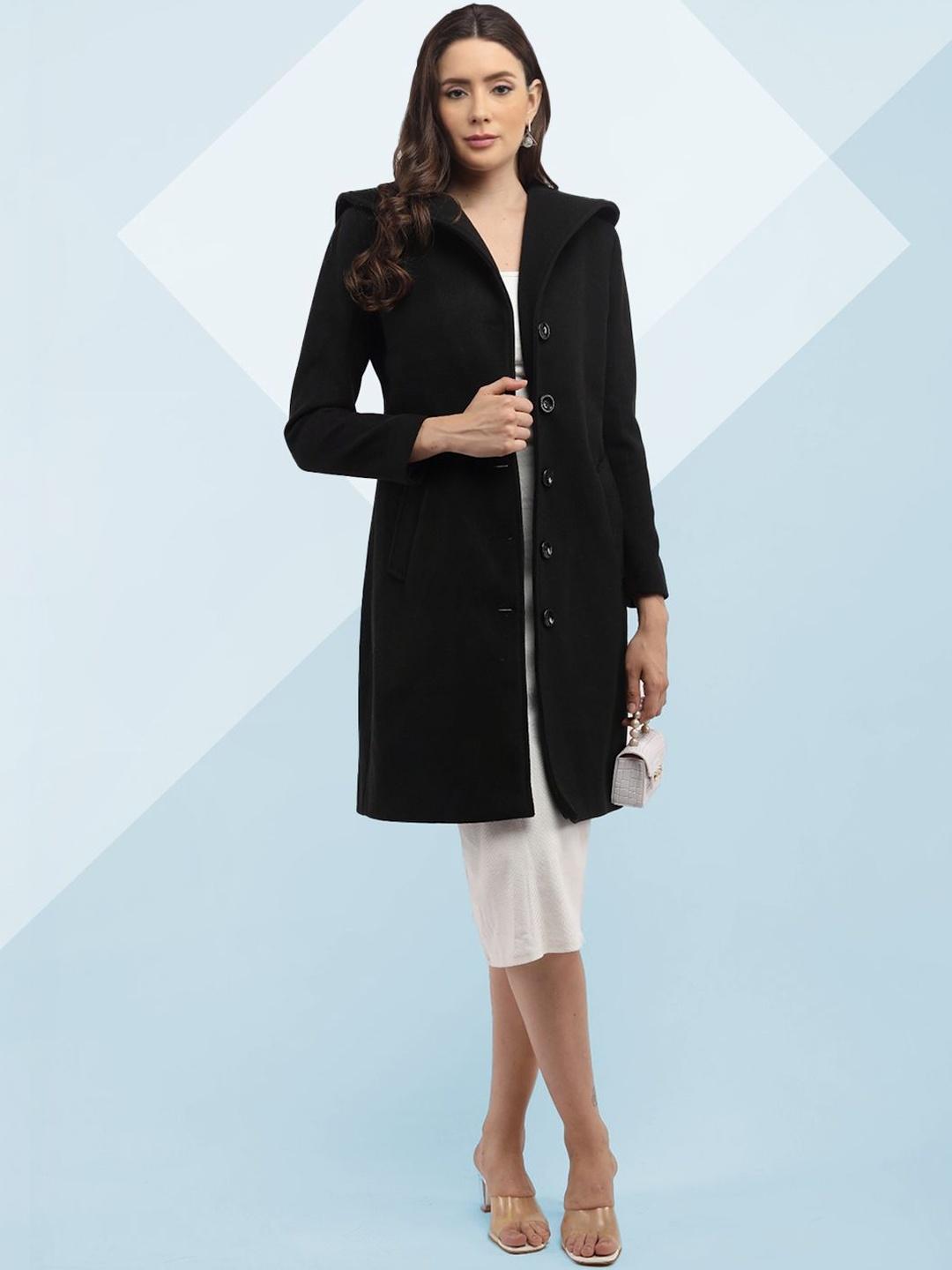 Buy The Roadster Lifestyle Co Spread Collar Knee Length Overcoat ...