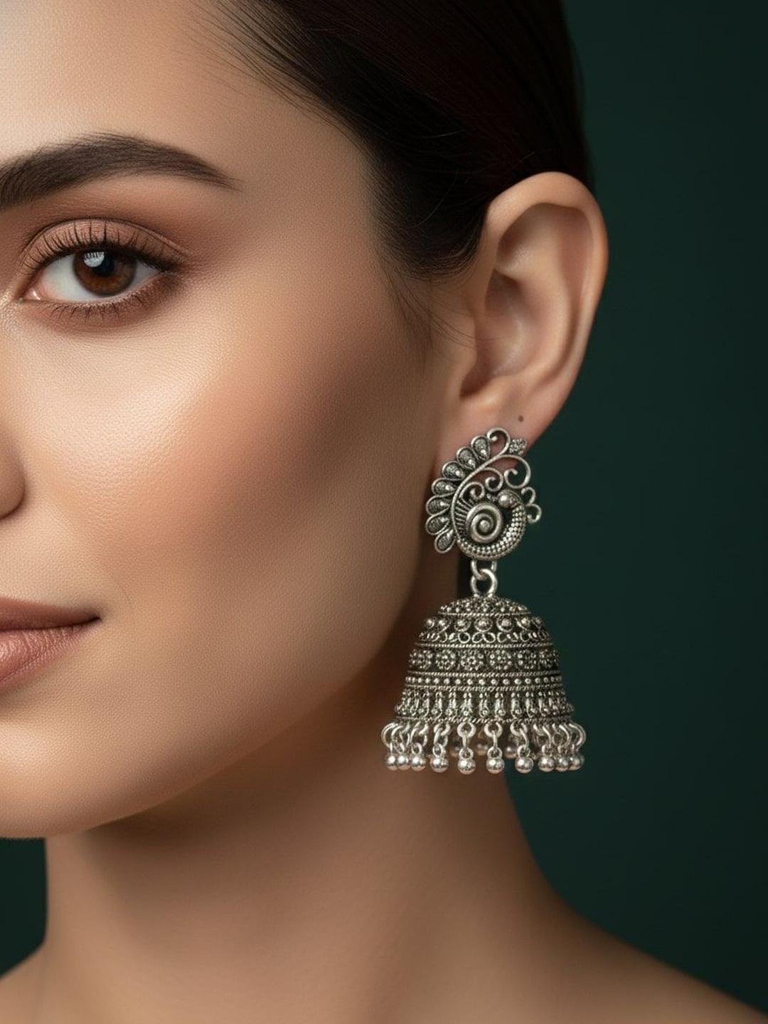 Buy DURATI Peacock Shaped Jhumkas Earrings - Earrings for Women ...