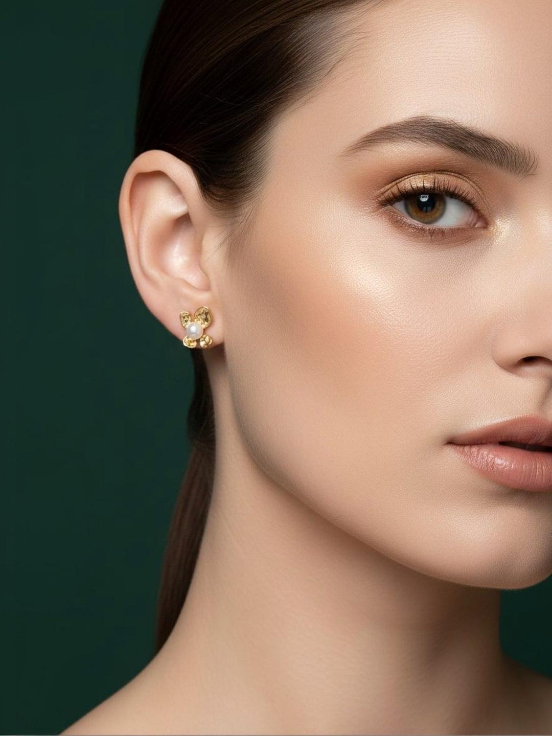 Buy DURATI Floral Studs Earrings - Earrings for Women 38656043 | Myntra