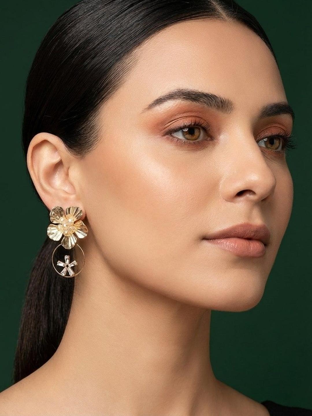 Buy DURATI Floral Drop Earrings - Earrings for Women 38655815 | Myntra