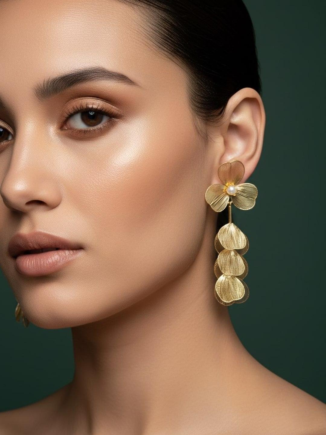 Buy DURATI Floral Drop Earrings - Earrings for Women 38656031 | Myntra