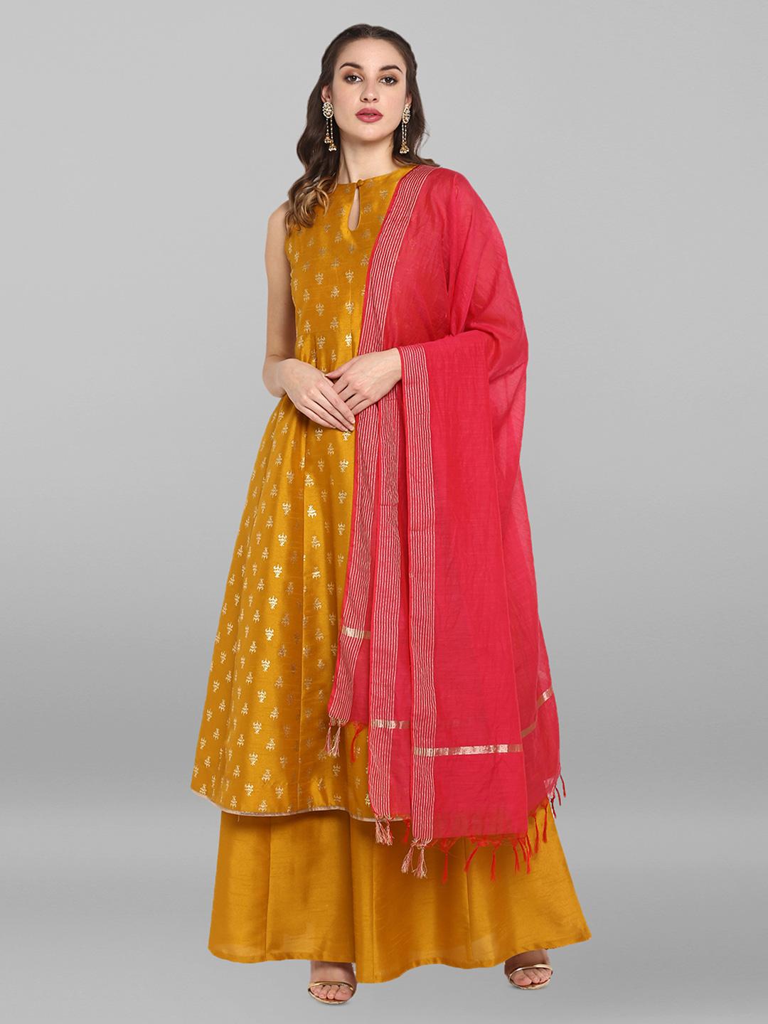 Buy Anouk Rustic Women Ethnic Motifs Regular Kurta With Palazzos & With ...