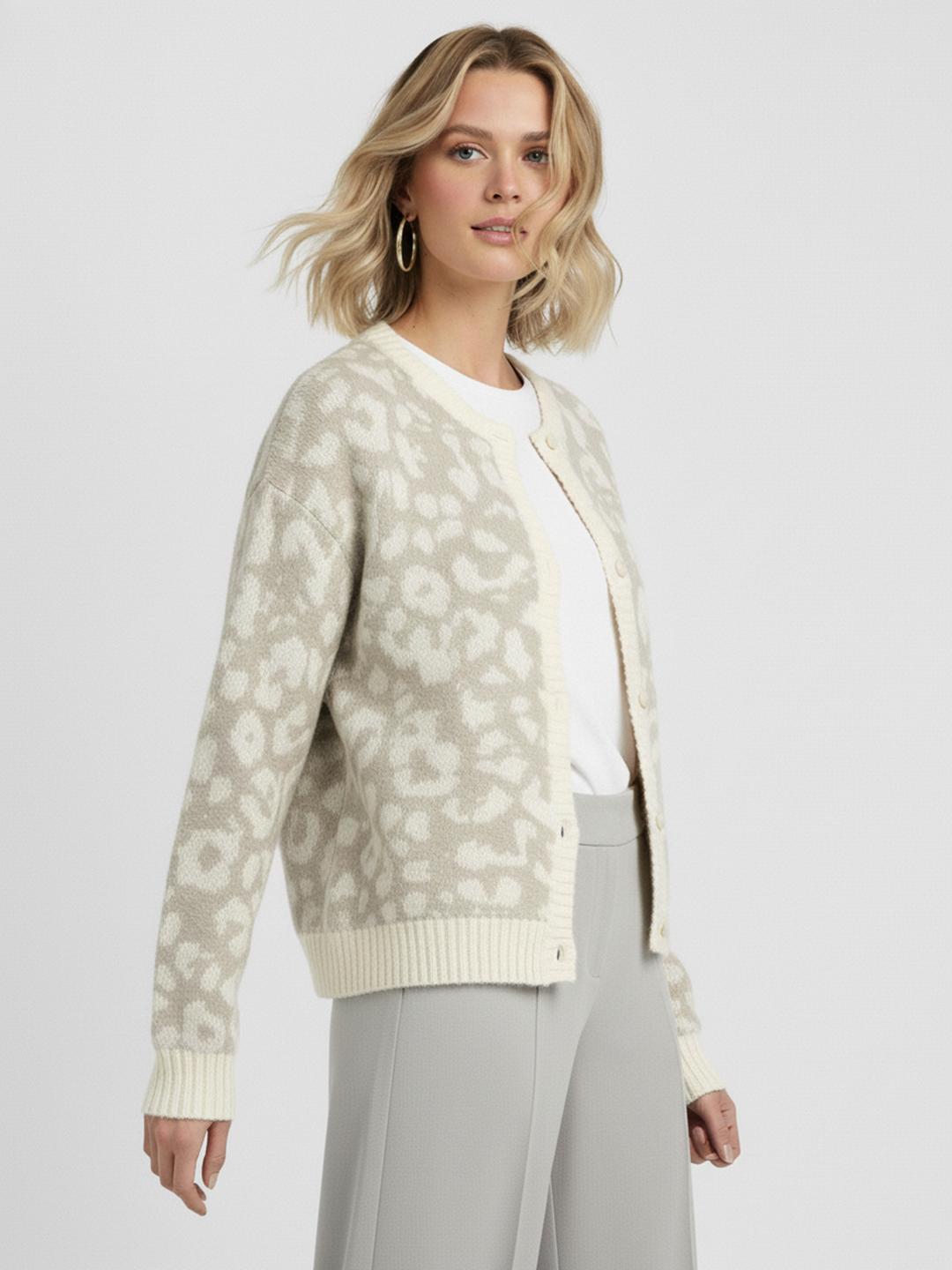 Buy French Connection Women Animal Self Design Cardigan - Sweaters for ...
