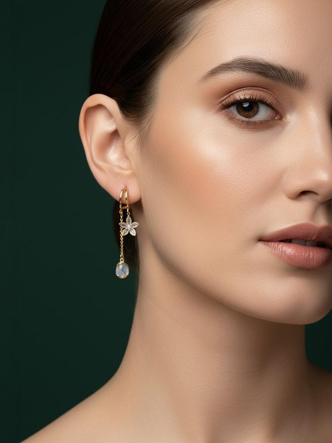 Buy DURATI Floral Drop Earrings - Earrings for Women 38655837 | Myntra