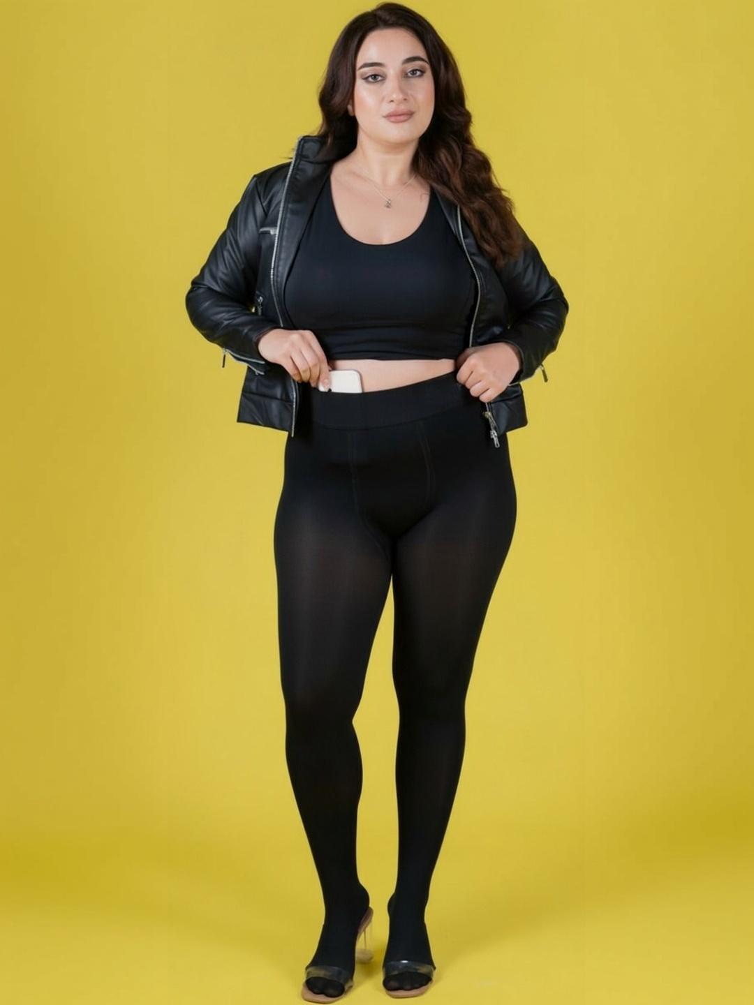 Buy Keepfit Women Plus Size With Inner Pocket Stretchable Fur Thermal ...