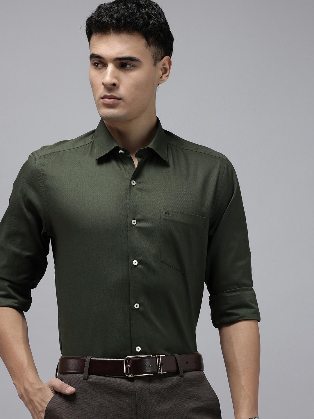 Buy Arrow Pure Cotton Textured Manhattan Slim Fit Formal Shirt - Shirts ...