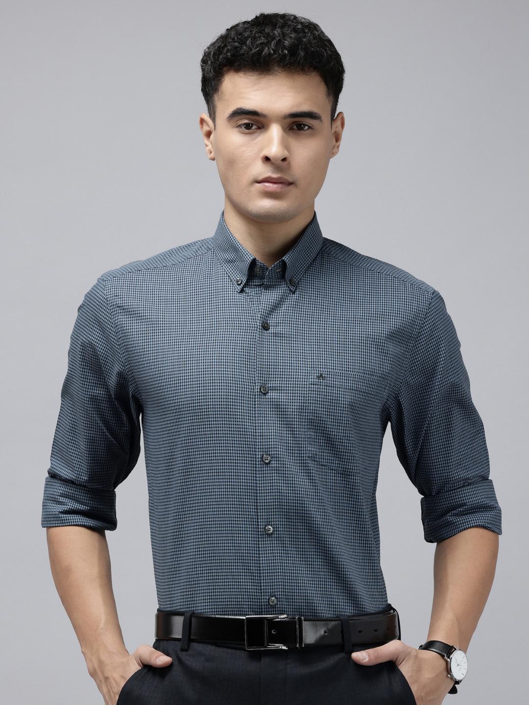 Buy Arrow Pure Cotton Textured Manhattan Slim Fit - Shirts for Men ...