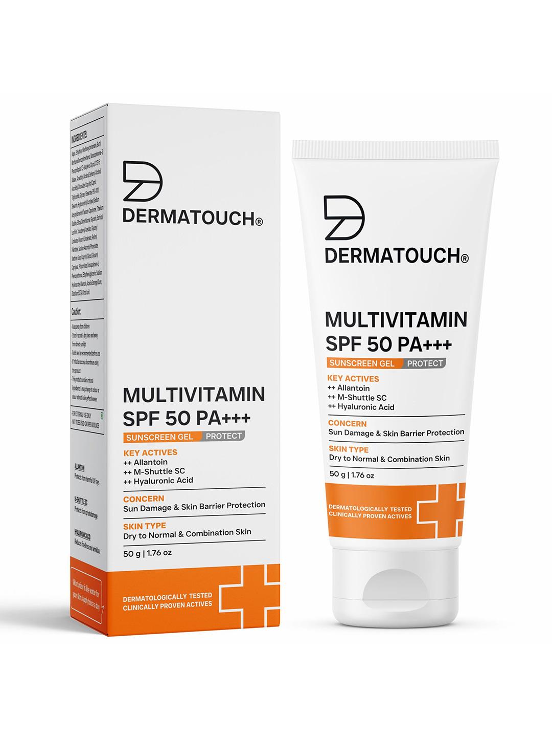Buy Dermatouch Multivitamin SPF 50 PA+++ Sunscreen Gel With Allantoin ...