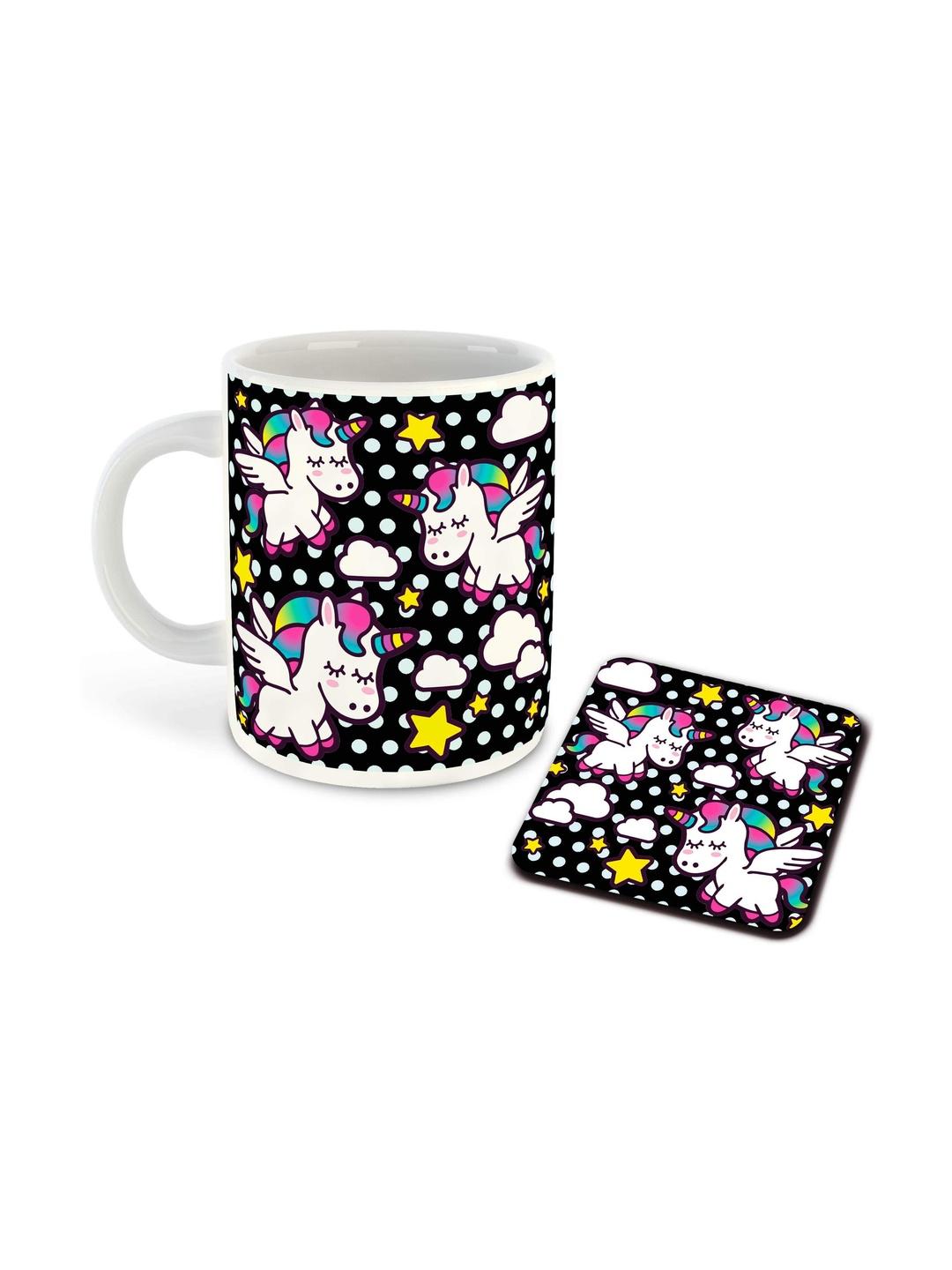 Buy Whats Your Kick Multicoloured Printed Ceramic Glossy Mugs Set Of ...