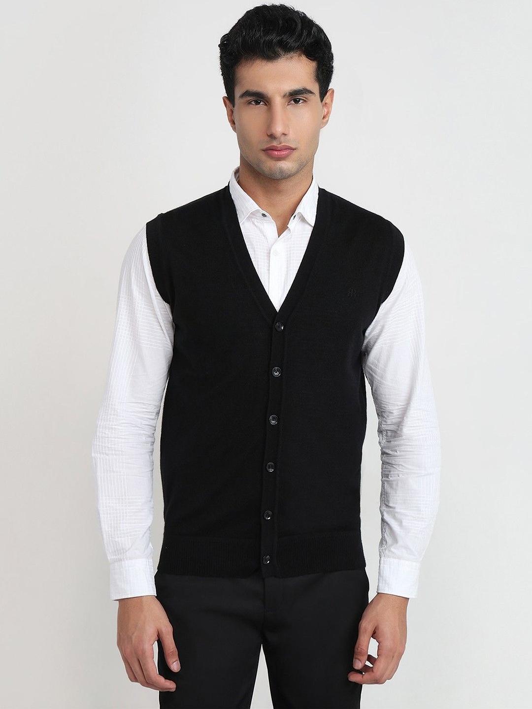 Buy Raymond V Neck Ribbed Sweater Vest - Sweaters for Men 38725943 | Myntra