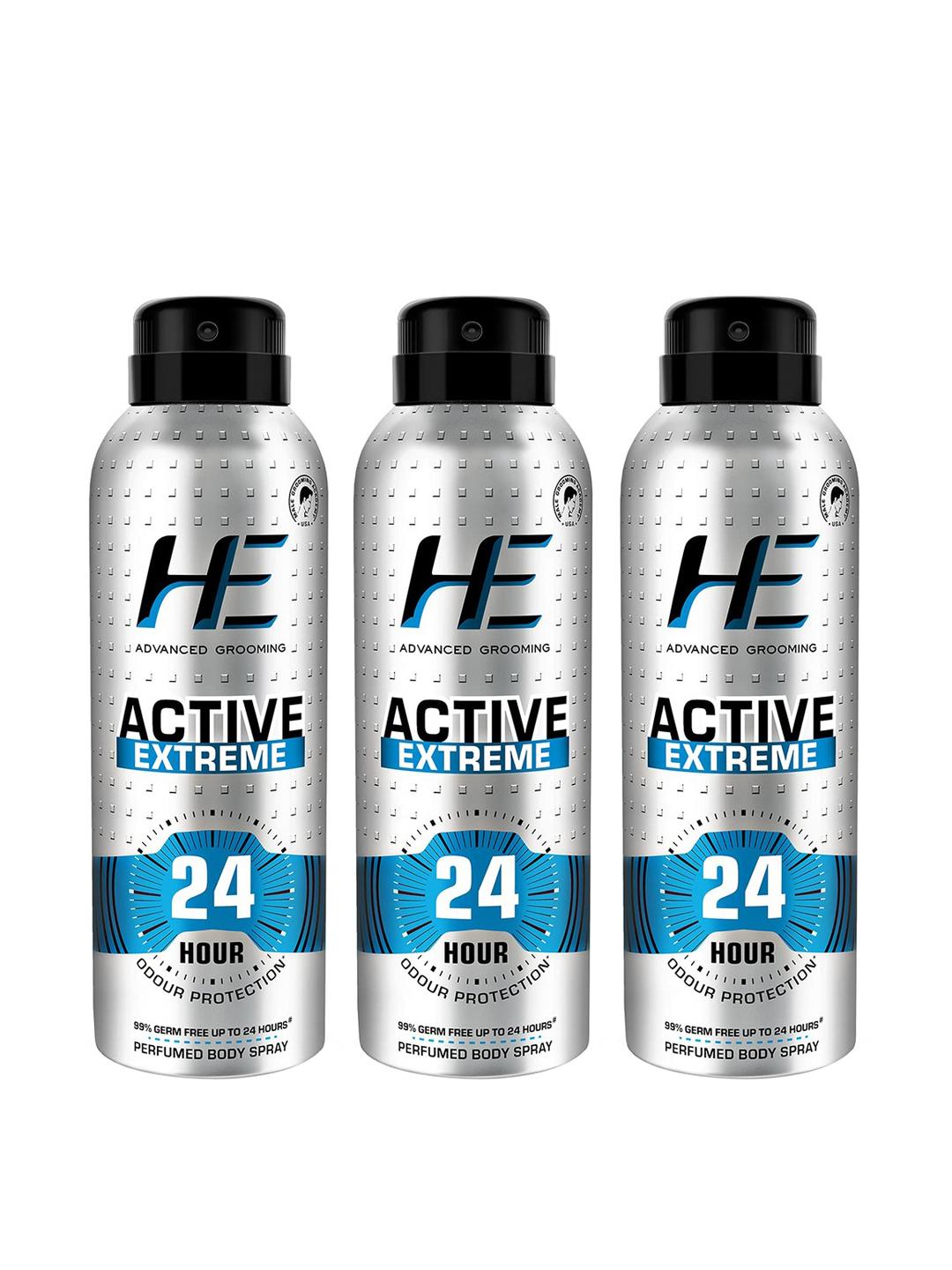 Buy HE Men Set Of 3 Active Extreme Perfumed Body Spray Deodorant 100g ...