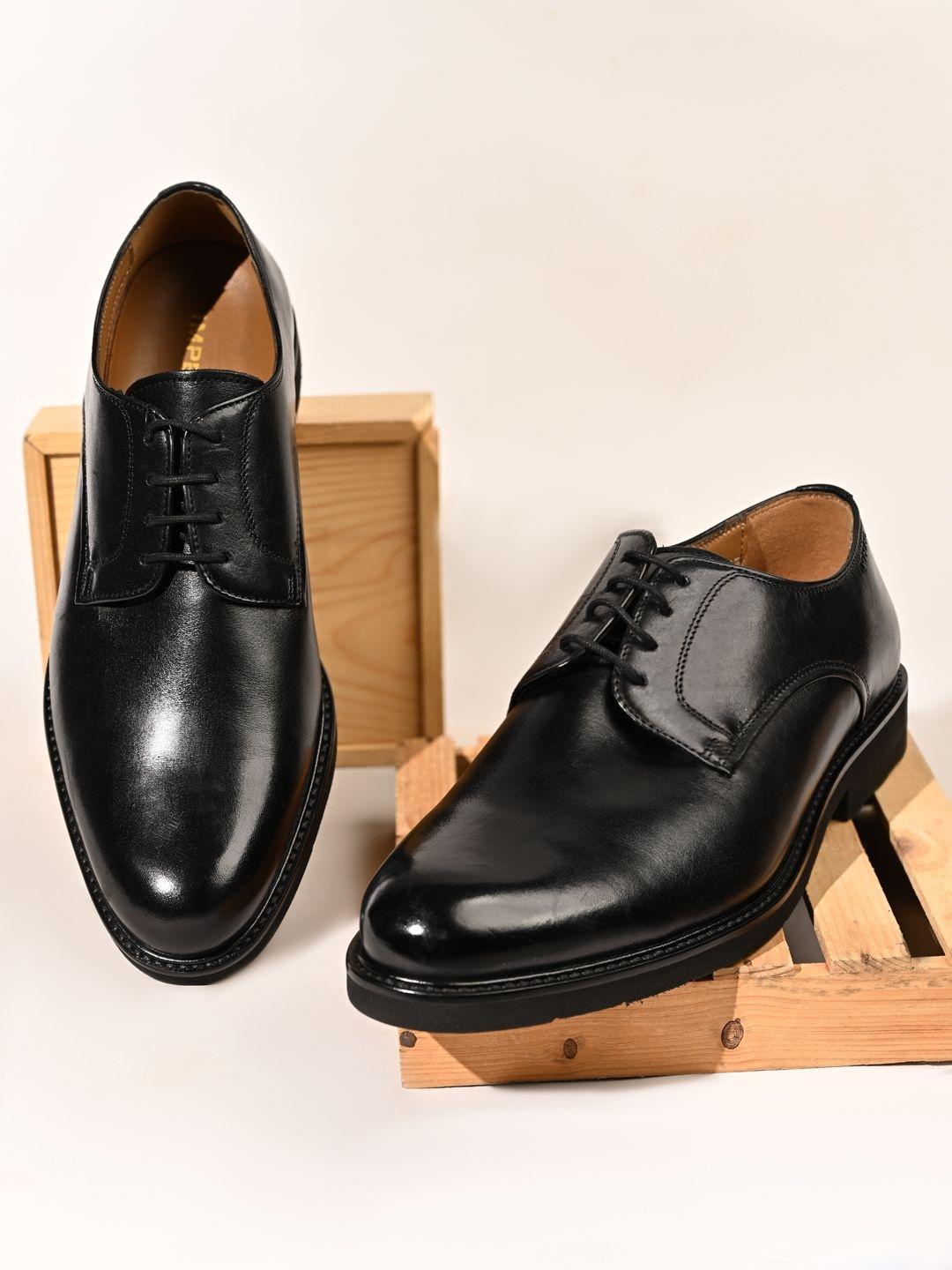 Buy Regal Black Solid Leather Derbys - Formal Shoes for Men 38754249 ...