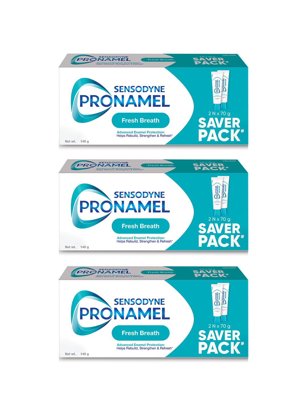 Buy Sensodyne Set Of 3 Pronamel Fresh Breath Enamel Care Toothpaste For ...