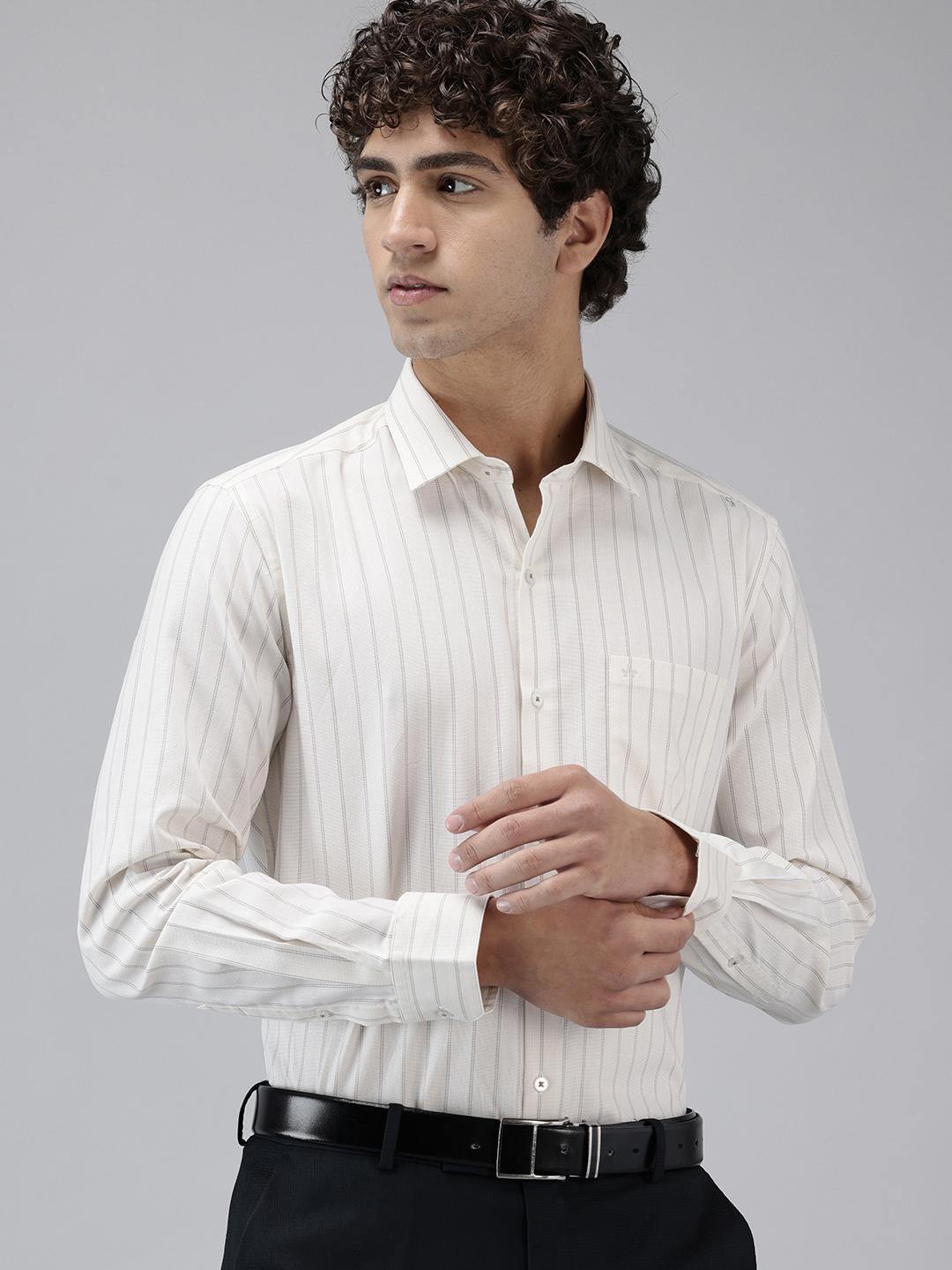 Buy Arrow Pure Cotton Striped Manhattan Slim Fit Formal Shirt - Shirts ...