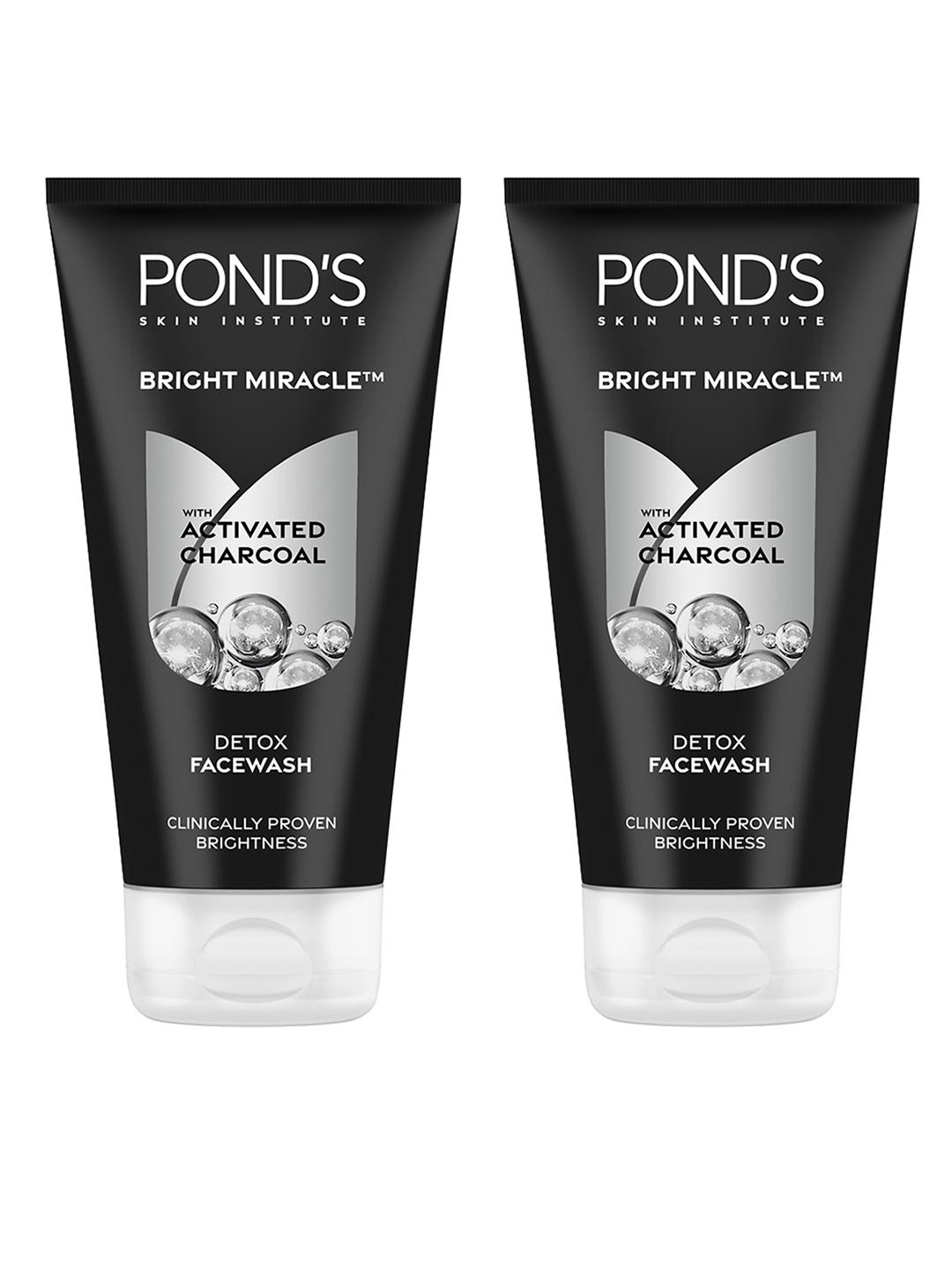 Buy Ponds Set Of 2 Bright Miracle Detox Facewash With 10X Power Of ...