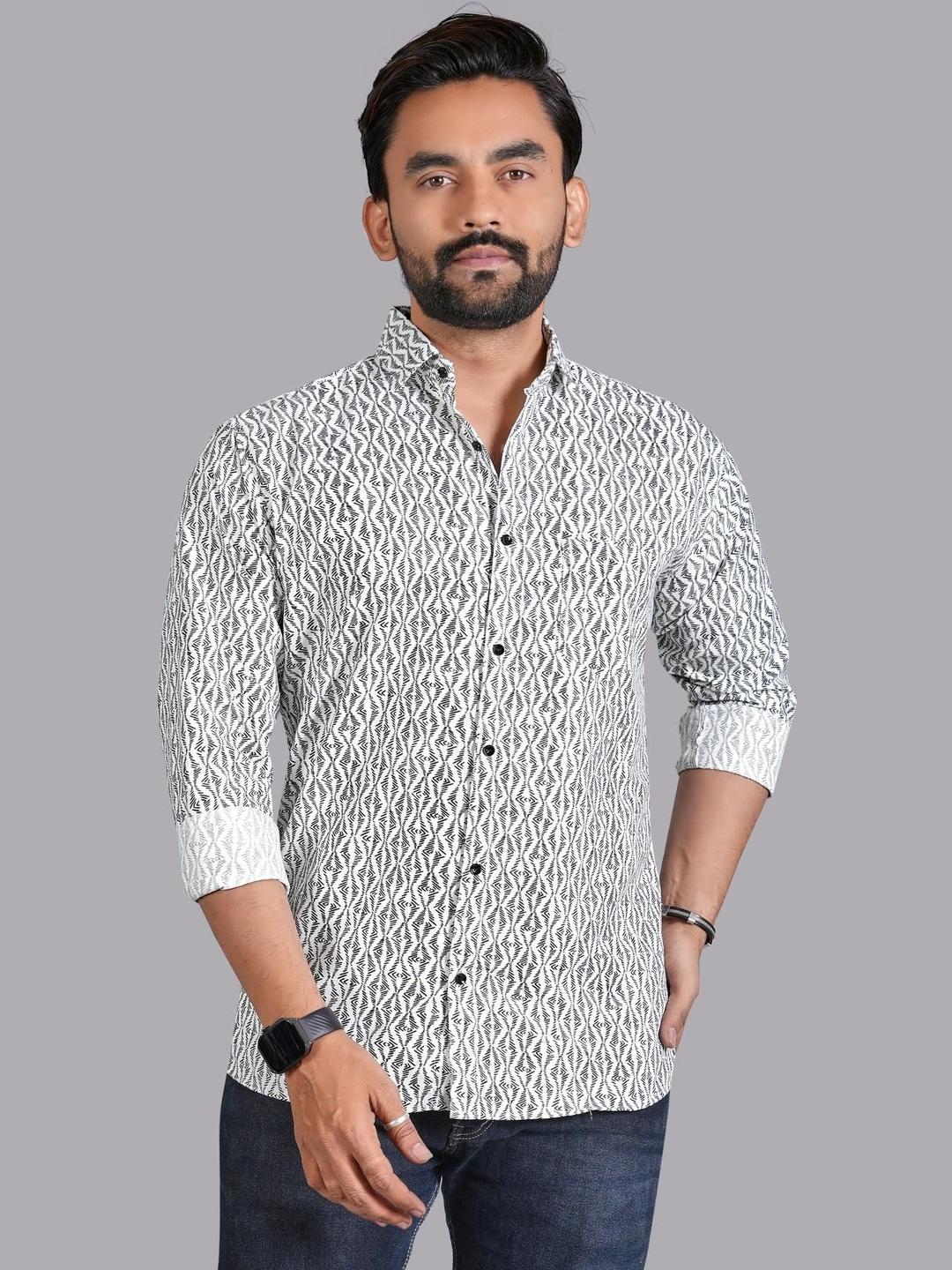Buy ADWYN PETER Men Classic Printed Casual Shirt - Shirts for Men ...