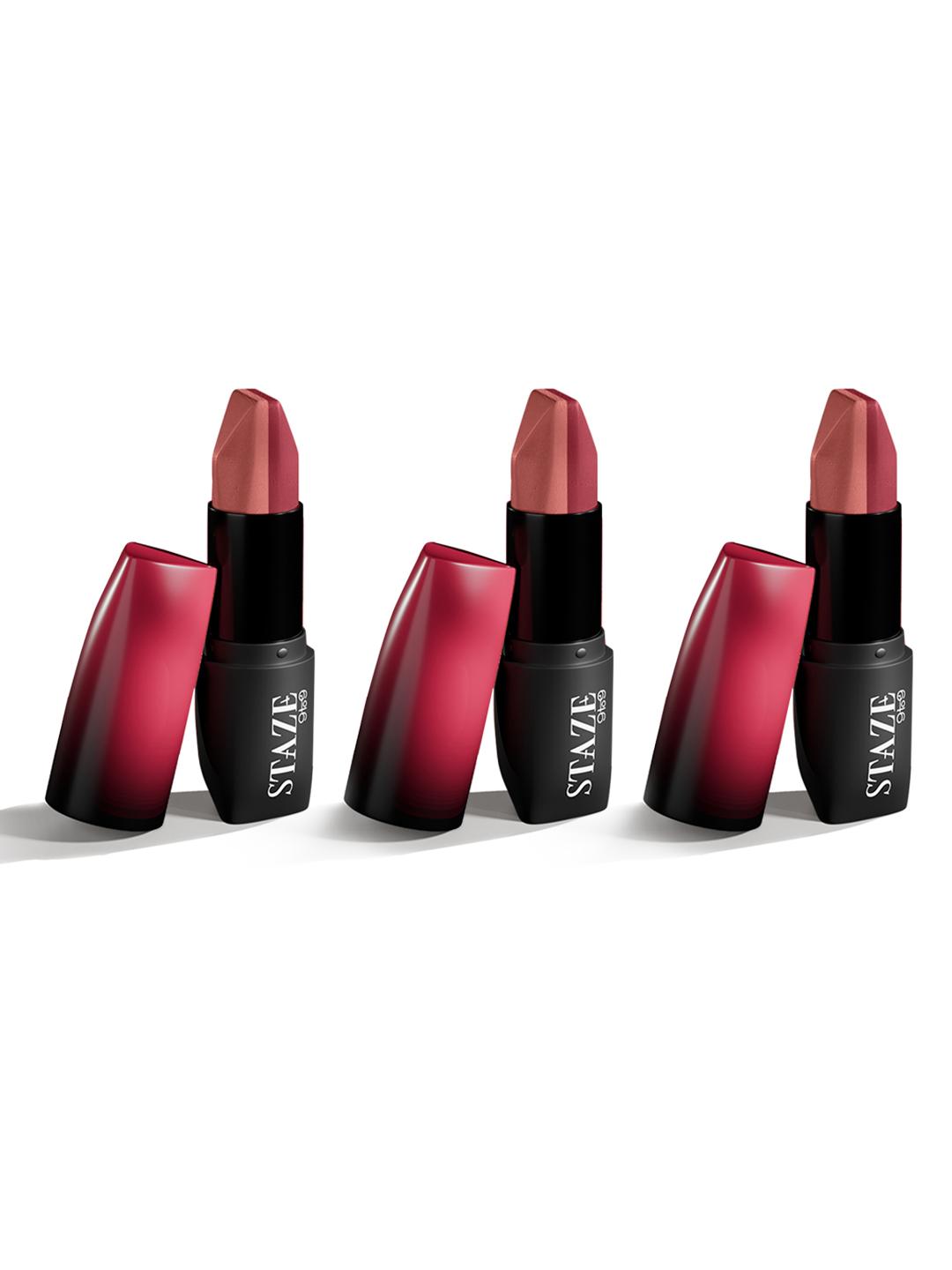Buy STAZE 9to9 Set Of 3 Love Tri Angle 3 In 1 Transferproof Lipstick ...