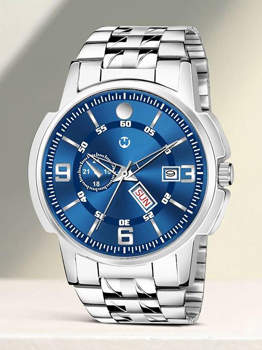 Buy WIZARD TIMES Men Dial & Stainless Steel Bracelet Style Straps ...