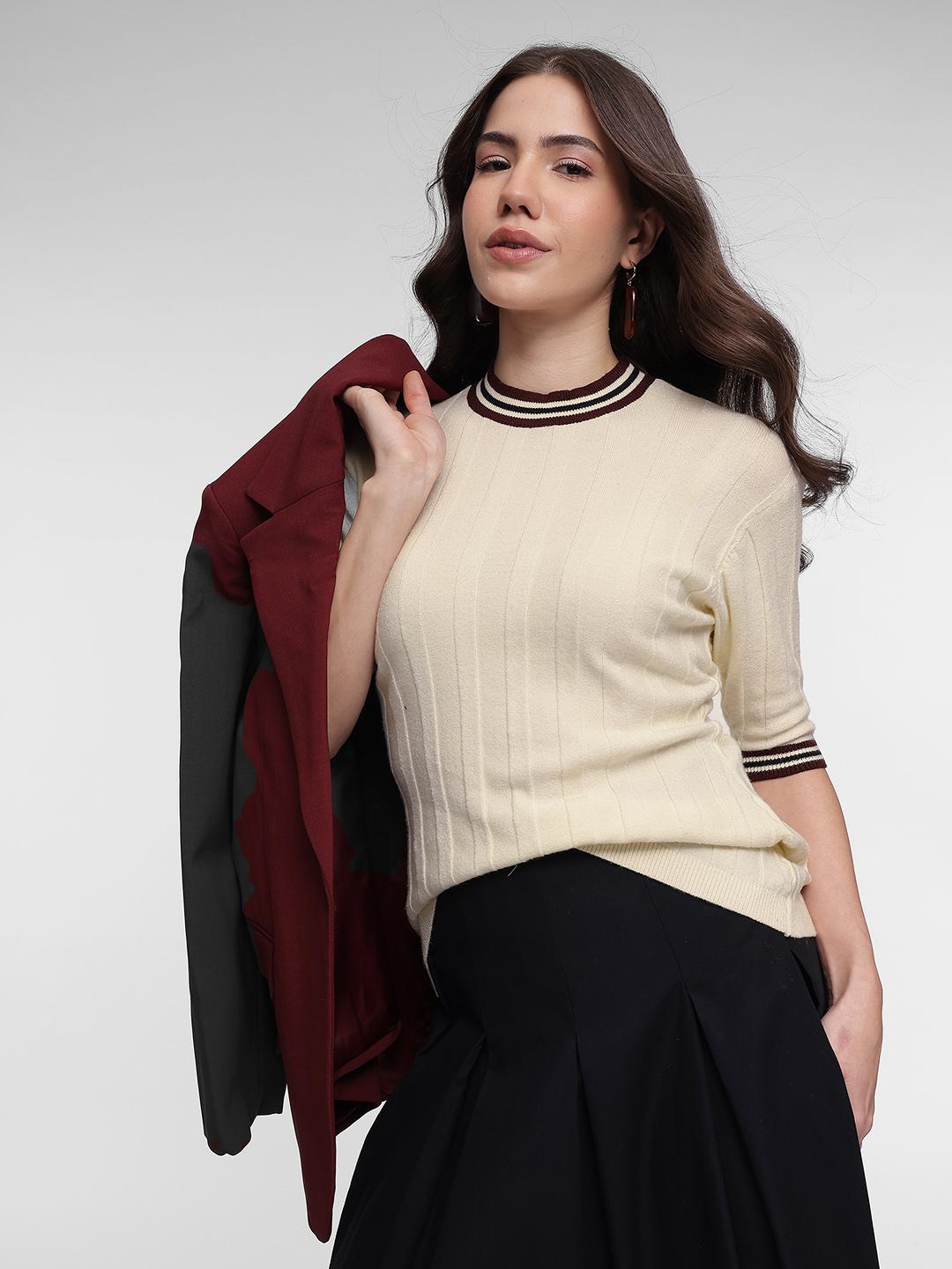 Buy French Connection Self Design Striped Top - Tops for Women 34739770 ...