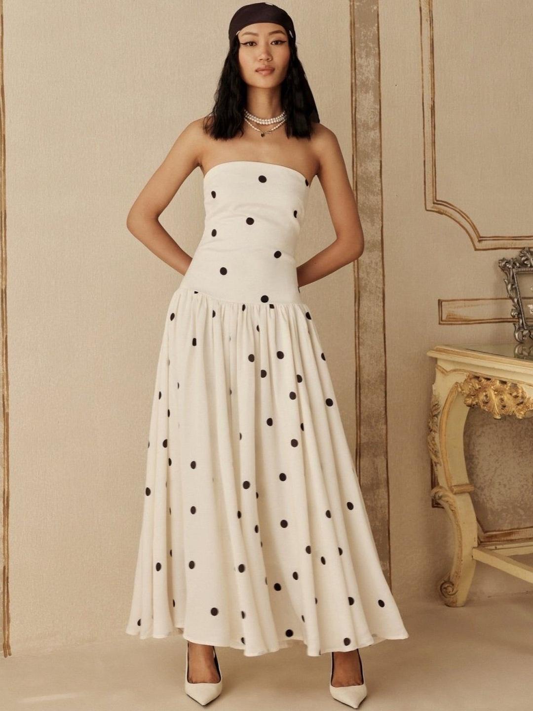 Buy Sage By Mala Polka Dot Print Maxi Dress - Dresses for Women ...