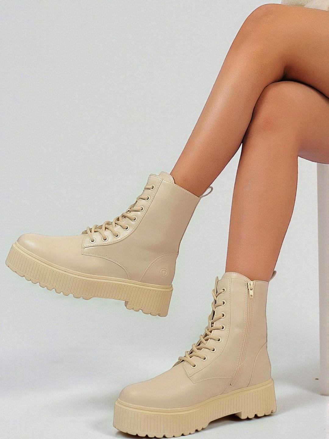 Buy Truffle Collection Women Textured Boots - Boots for Women 38229698 ...