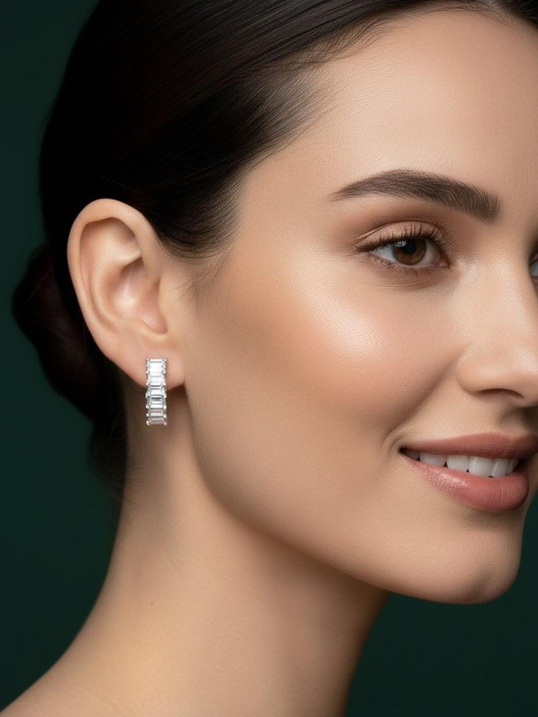 Buy DURATI Geometric Half Hoop Earrings - Earrings for Women 38819643 ...