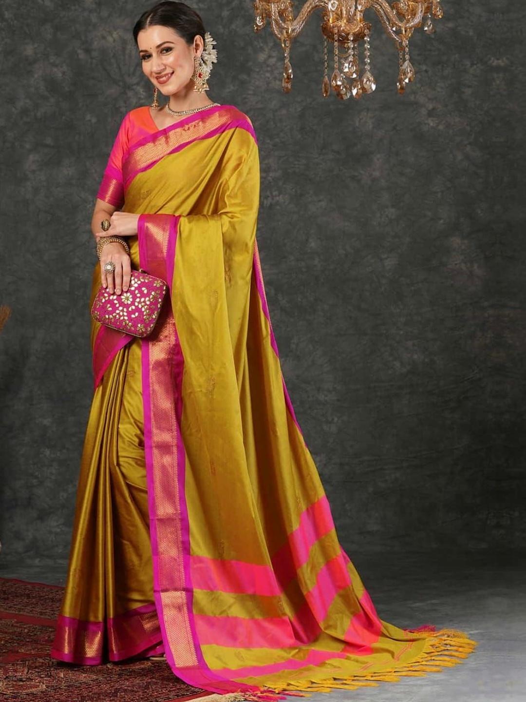 Buy H B CREATION Woven Design Zari Art Silk Kanjeevaram Saree - Sarees ...