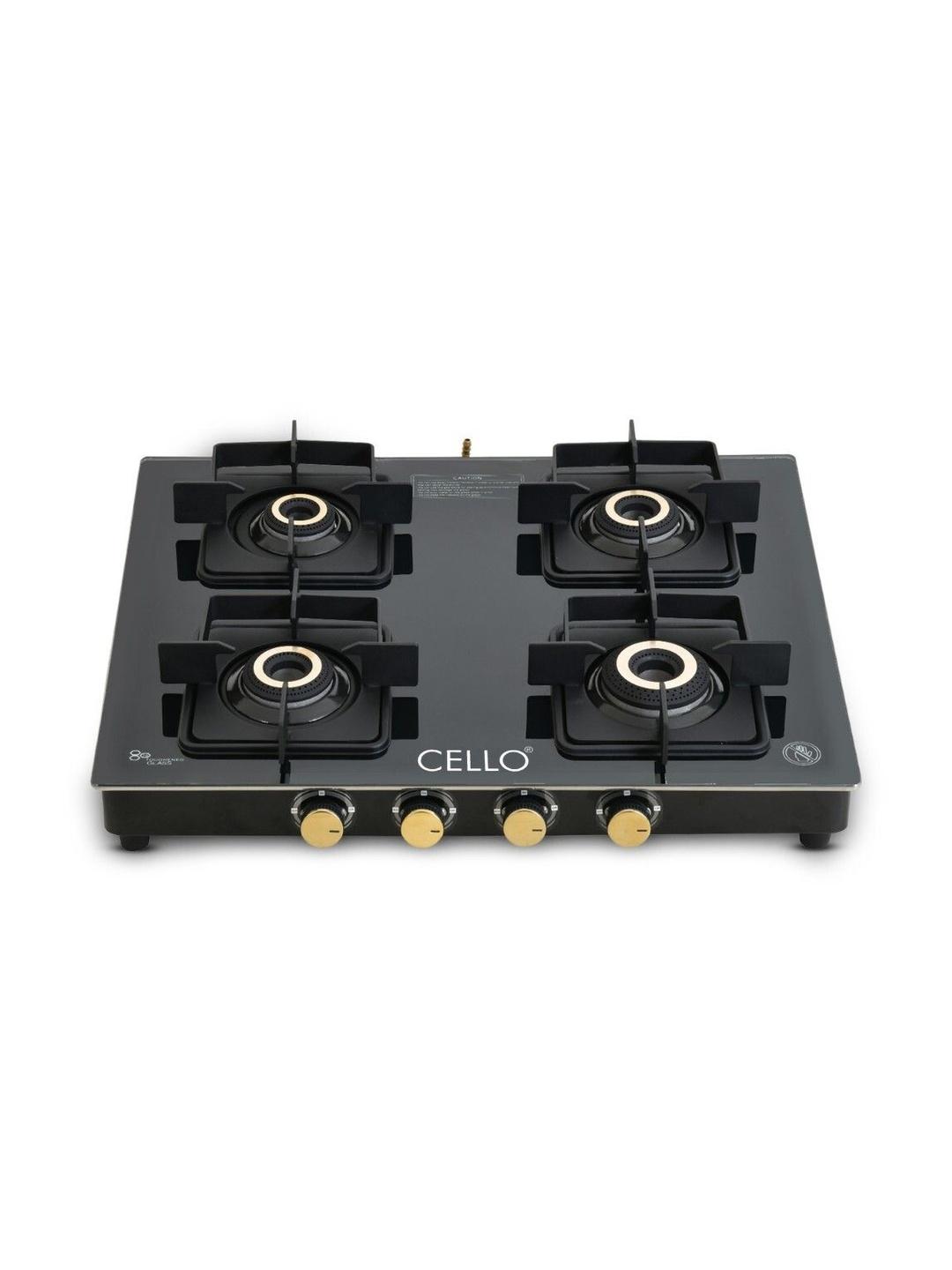 Buy Cello Glass 4 Burners Manual Gas Stove - Gas Stove for Unisex ...