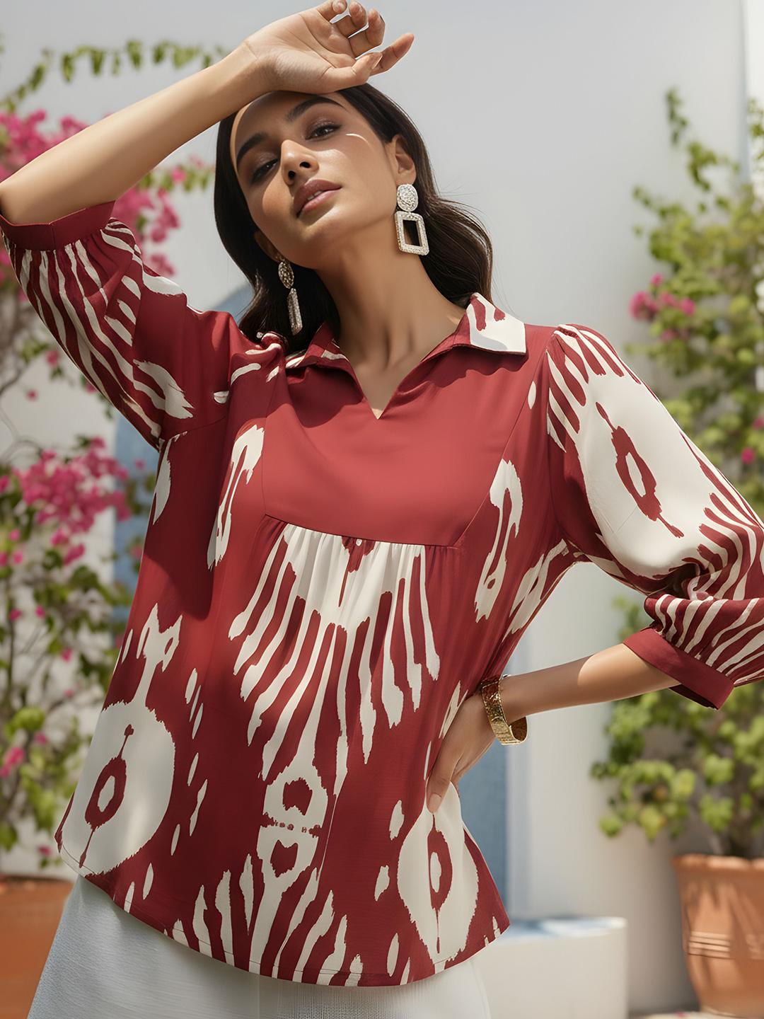Buy Dora Dori Print Puff Sleeve Top - Tops for Women 38628902 | Myntra