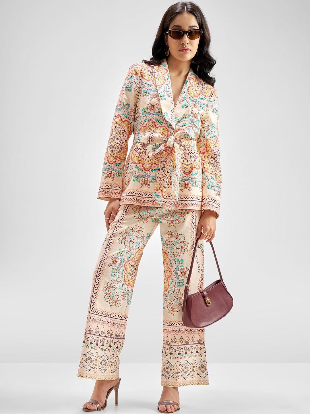 Buy CHIC BY TOKYO TALKIES Tokyo Talkies Women Peach Multi Printed Co ...