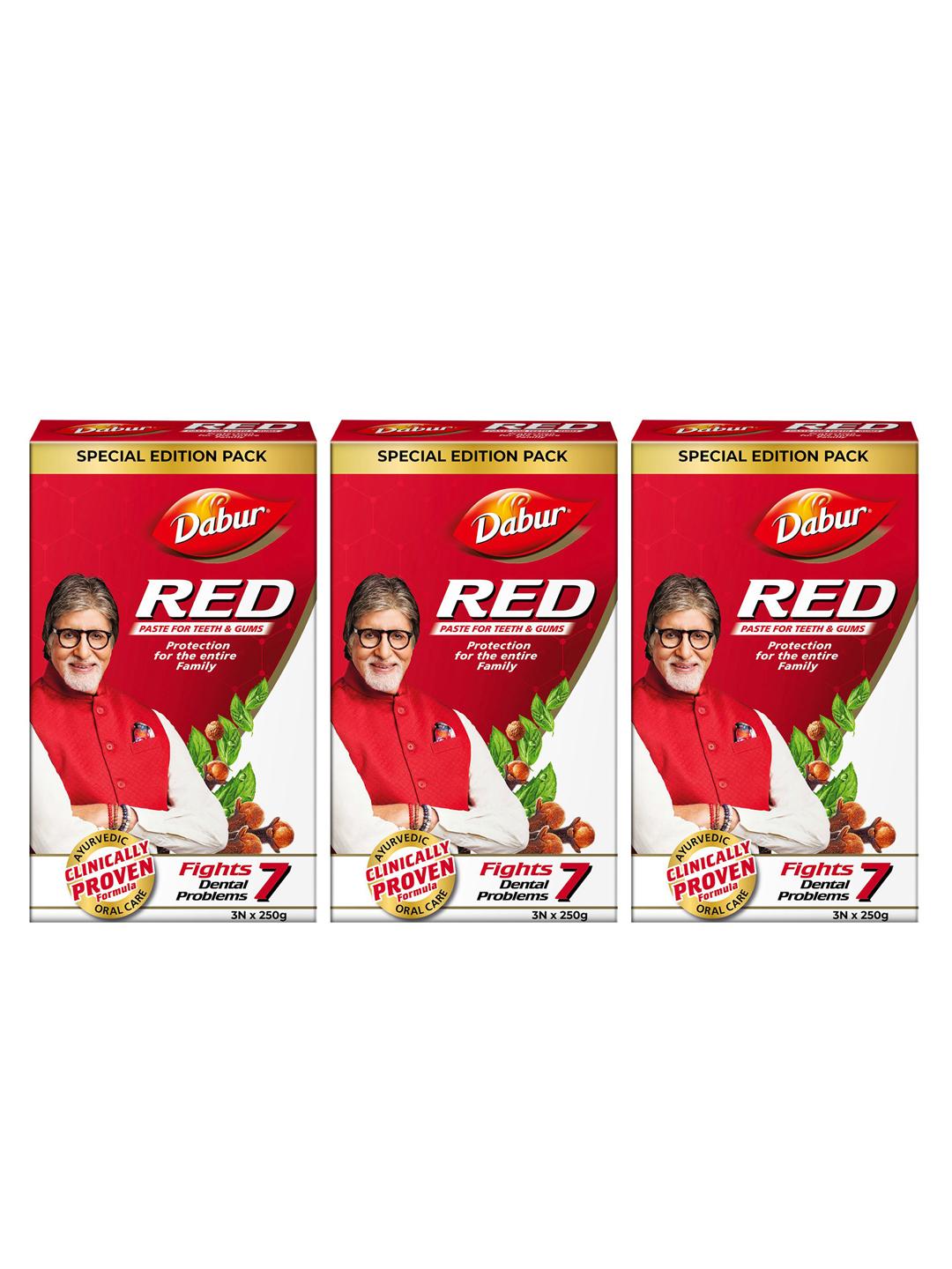 Buy Dabur Set Of 9 Red Toothpaste 250g Each - Toothpaste And Tooth ...