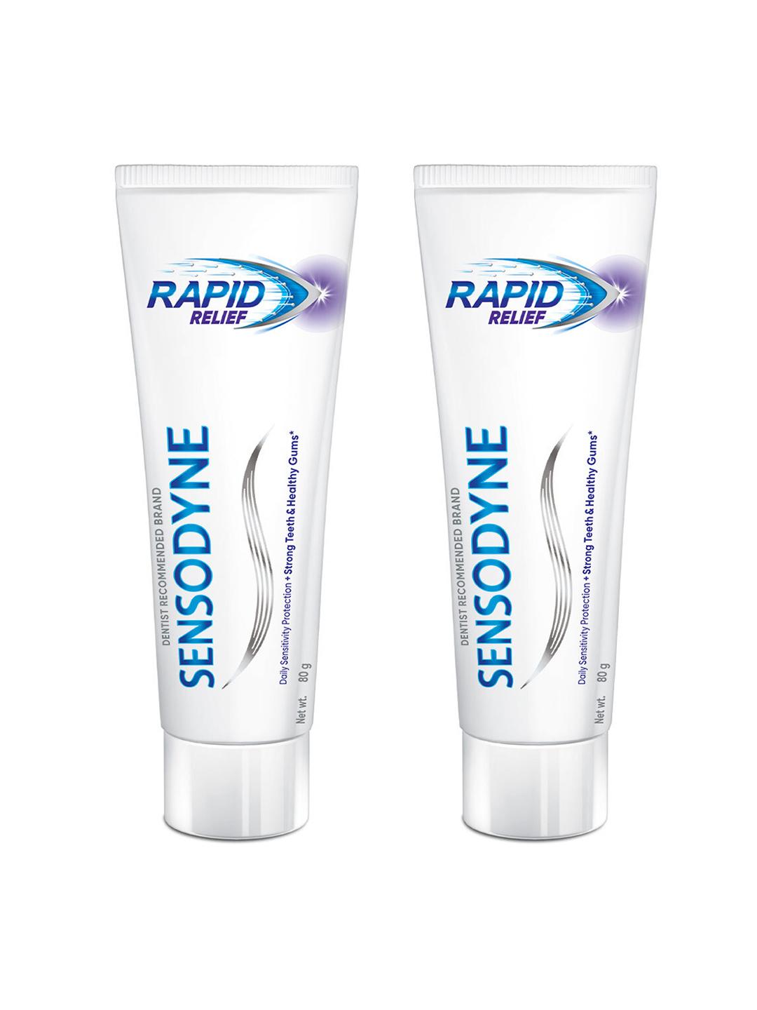 Buy Sensodyne Set Of 2 Rapid Relief Sensitive Toothpastes To Help Beat ...