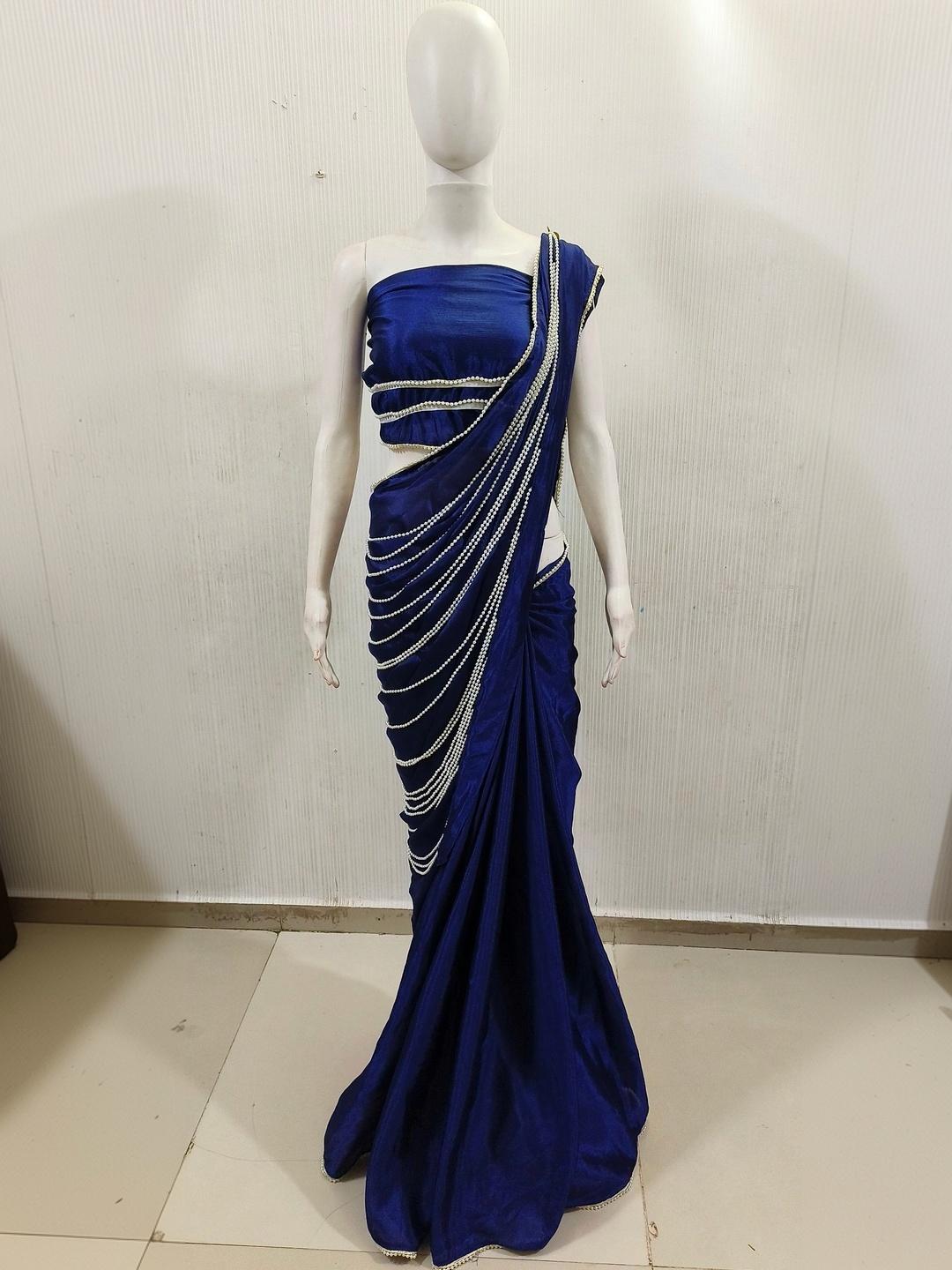 Buy NANCY DESIGNER Embellished Beads And Stones Heavy Work Saree ...