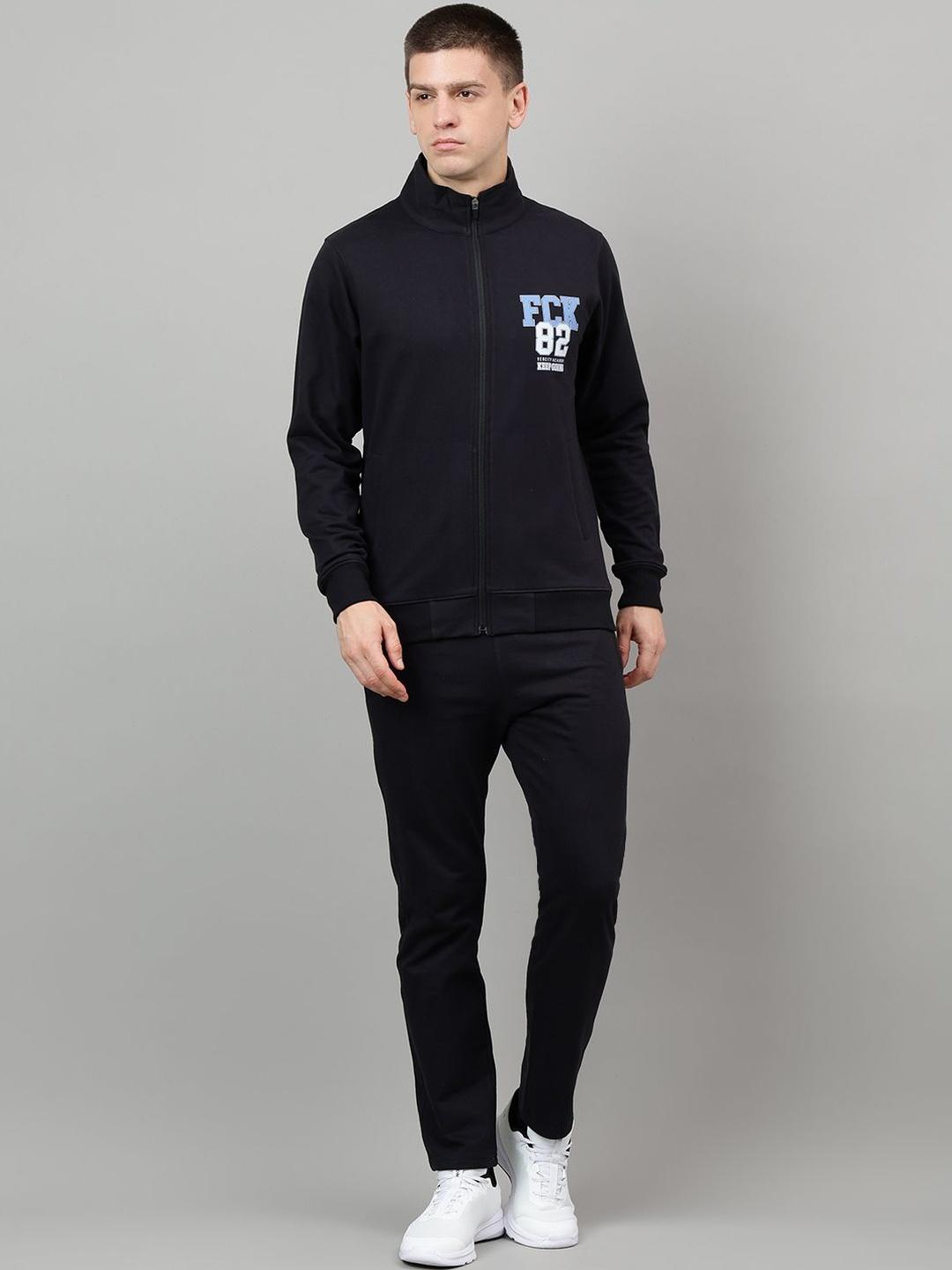 Buy FCK GOLD Men Printed Mock Collar Tracksuit - Tracksuits for Men ...