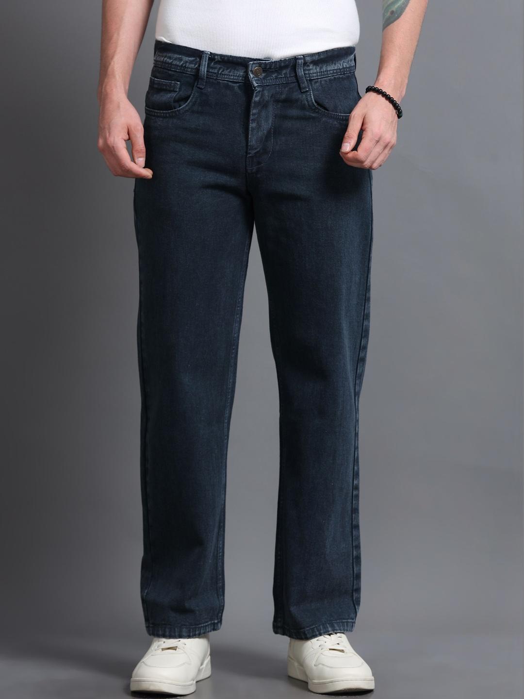 Buy The Roadster Lifestyle Co Men Pure Cotton Clean Look Baggy Fit ...
