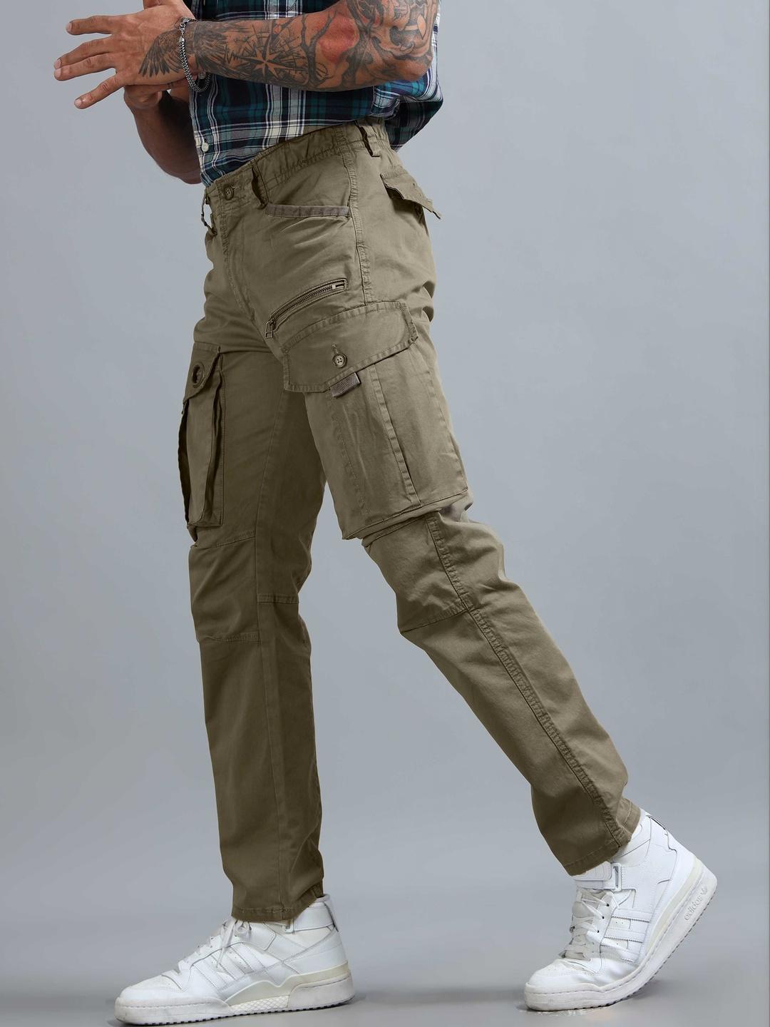Buy Italian Colony Men Tailored Cargos Trousers - Trousers for Men ...